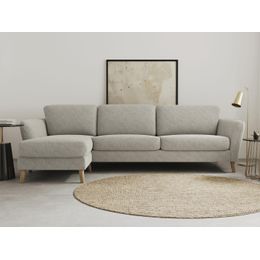 Ecksofa Home Affaire, B:279cm H:88cm T:152cm, grau, Struktur fein (58% Polyester, 22% Polypropylen);Filzoptik (100% Polyester);Webstoff (100%