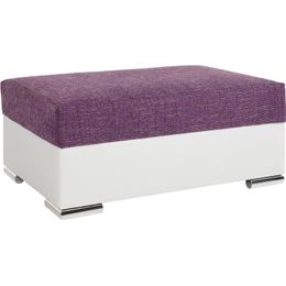 Hocker Collection AB, B:100cm H:40cm T:70cm, lila, Wohnzimmer, Hocker, "John", Frei im Raum stellbar, wahlweise mit Federkern