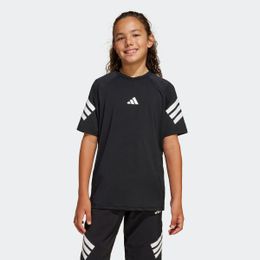 Jungen T-Shirt "ALL SPORTS NXT", schwarz-wei&szlig;, Gr. 128, adidas Sportswear, Obermaterial: 88% Polyester, 12% Elasthan, Shirts