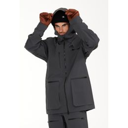SOS Herren Skijacke "Silverton", grau, Gr. S, unifarben, 84% Nylon, 16% Elasthan, Jacken, aus wasserdichtem Material