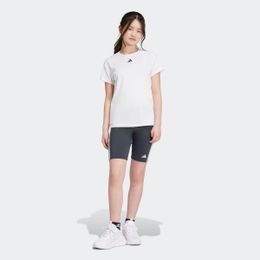 M&auml;dchen T-Shirt & Shorts "JG TR-ES 3S TSE", wei&szlig;, Gr. 170, adidas Sportswear, Obermaterial: 88% Polyester, 12% Elasthan, KOB Set-Artikel