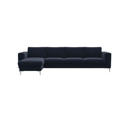 Ecksofa FLEXLUX, B:295cm H:85cm T:159cm, blau, 100% Polyester, Wohnzimmer, Sofas, "Fiore, super Sitzkomfort durch Kaltschaum im Sitz, L-Form", breite