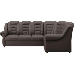 Ecksofa Home Affaire, B:266cm H:102cm T:216cm, braun, 64% Polyurethan, 25% Polyester, 11% Baumwolle, Wohnzimmer, Sofas, "Boston L-Form", mit hoher