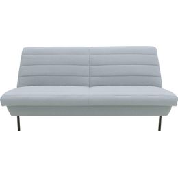 2-Sitzer, B:185cm H:92cm T:103cm, blau, LOOKS by Wolfgang Joop, 100% Polyester, Sofas, "LOOKS IX", Quersteppung, ohne Armlehnen