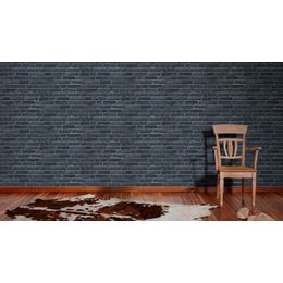 Livingwalls LIVING WALLS Vliestapete "Best of Wood`n Stone 2nd Edition", B/L: 0,53m x 10,05m, schwarz, Wohnzimmer, Tapeten, Landhaus Tapete Stein Tapeten