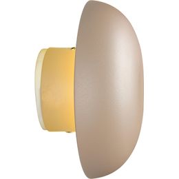 LED Wandleuchte "DAVEY, runde Akku Wandlampe mit Touchdimmer, USB-Anschluss &Oslash; 15,5 cm", 1, &Oslash; 15,5cm, 1 Stk.beige, REALITY LEUCHTEN, Leuchten, Indoor