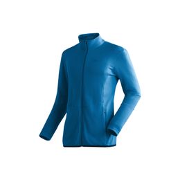 Maier Sports Herren Fleecejacke "Sinaia M", blau, Gr. 46, 100% Polyester, Jacken, Herren Midlayer, atmungsaktiv und schnelltrocknend, Slim Fit