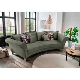 Big-Sofa Home Affaire, B:350cm H:95cm T:110cm, gr&uuml;n, 100% Polyester, Sofas, "Tassilo geschwungene Formensprache, bequem, Mega Sofa, Breite 350cm"