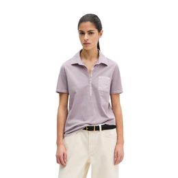 Marc O'Polo MARC O'POLO Damen Poloshirt "mit Material-Mix-Details"dusty lavender, Gr. M, unifarben, Obermaterial: 100% Baumwolle, Shirts