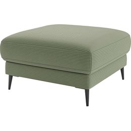 Polsterhocker Home Affaire, B:80cm H:44cm T:80cm, gr&uuml;n, 88% Polyester, 12% Polyacryl, Hocker, "Downtown", passend zur Serie, auch in Cord