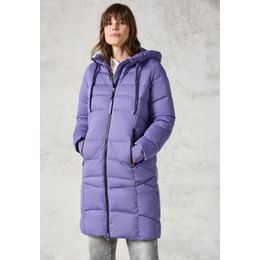 Cecil Damen Steppmantel, lila, Gr. XXL, unifarben, Stoff, 100% Polyester, M&auml;ntel, mit Kapuze
