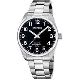 Calypso Watches Damen Quarzuhr "Basic", silber, Armbanduhren, Armbanduhr, Herrenuhr, Edelstahlarmband, analog