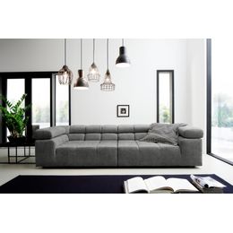 Big-Sofa Home Affaire, B:290cm H:70cm T:110cm, grau, Sofas, "Ancona modern, elegant, bequem, viel Platz, B/T/H: 290/110/70 cm", auff&auml;llige Steppung,