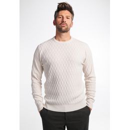Eterna Herren Strickpullover, wei&szlig;, Gr. XL, 30% Kaschmir, 70% Wolle (Merino), Pullover