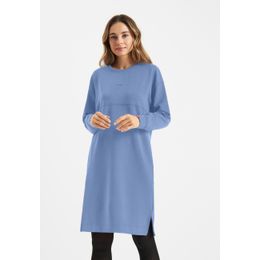 Frieda & Freddies New York Damen Maxikleid "Sweat-dress", blau, Gr. 34, FRIEDA & FREDDIES, unifarben, 47% Modal, 47% Polyester, 6% Elasthan, Kleider