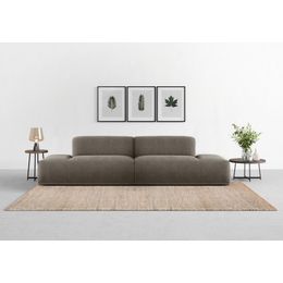 Big-Sofa Trendmanufaktur, B:300cm H:72cm T:107cm, grau, 100% Polyester, Sofas, "Braga, toller Sitzkomfort, Designsofa", in moderner Optik, mit