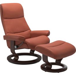 Fu&szlig;hocker stressless, B:57cm H:40cm T:47cm, rot, Leder BATICK: BATICK ist ein leicht korrigiertes, durchgef&auml;rbtes und genarbtes M&ouml;belleder, bei dem
