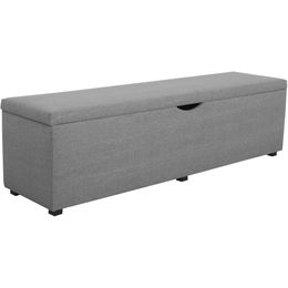 Hockerbank Home Affaire, B:120cm H:42cm T:40cm, grau, Struktur fein (100% Polyester) f&uuml;r Bett &raquo;Classico&laquo;, &raquo;Piazza&laquo;, &raquo;Premium&laquo; und &raquo;Vega&laquo;;Struktur