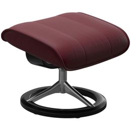 Fu&szlig;hocker stressless, B:55cm H:41cm T:39cm, rot, Leder BATICK: BATICK ist ein leicht korrigiertes, durchgef&auml;rbtes und genarbtes M&ouml;belleder, bei dem