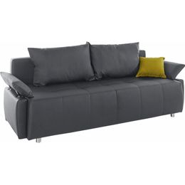 Schlafsofa Collection AB, B:212cm H:84cm T:96cm, grau, Zierkissen: 100% Polyester;Struktur (100% Polyester);Kunstleder SOFTLUX;Microfaser PRIMABELLE