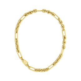 BOSS Damen Kette ohne Anh&auml;nger "Schmuck Edelstahl Halsschmuck Ankerkette HAILEY", Edelstahl, L: 43 B: 9mm, gold, Edelstahl, B:9mm, Halsketten