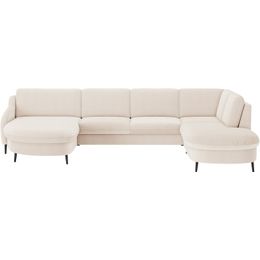 Sit & More Wohnlandschaft SIT & MORE, B:372cm H:90cm T:239cm, beige, 100% Polyester, Sofas, "Soul U-Form", wahlweise mit Bett und Bettkasten