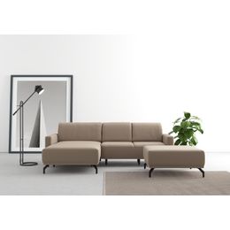Sit & More Ecksofa SIT & MORE, B:251cm H:84cm T:163cm, grau, Wohnzimmer, Sofas, "Bailando L-Form", wahlweise mit Kopfteilverstellung und Vorziehsitz, motorisch