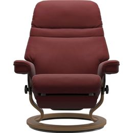 Relaxsessel stressless, B:79cm H:103cm T:78cm, rot, Leder BATICK: BATICK ist ein leicht korrigiertes, durchgef&auml;rbtes und genarbtes M&ouml;belleder, bei