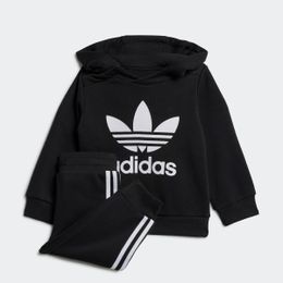 M&auml;dchen Jogginganzug "HOODIE SET", schwarz, Gr. 62, adidas originals, Obermaterial: 70% Baumwolle, 30% Polyester, Sportanz&uuml;ge
