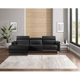 Ecksofa OTTO HOME, B:261cm H:97cm T:179cm, schwarz, Kunstleder 100% Polyurethan, Wohnzimmer, Sofas, "LUND, L-Form, 261cm, man. o. elektr.