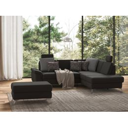 Sit & More Ecksofa SIT & MORE, B:276cm H:89cm T:228cm, grau, Wohnzimmer, Sofas, "Padua L-Form", inklusive Sitztiefenverstellung, Armteilfunktion und Federkern