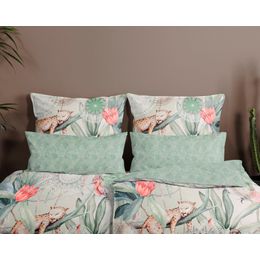 Kissenh&uuml;lle HIP, B:80cm L:40cm, gr&uuml;n, Satin, Obermaterial: 100% Baumwolle, Kissenbez&uuml;ge, "Wayan", Baumwolle, Mako-Satin, 40x80, 1 St&uuml;ck,