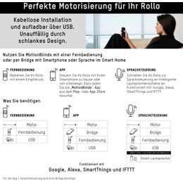 Rollo my home, B:80cm H:190cm, grau, Polyester, K&uuml;che, Rollos, "Ina", wei&szlig;e R&uuml;ckseite, Klemmfix oder Schraubmontage