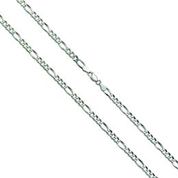 Vivance Damen Collierkettchen "925-/ Sterling Silber Figarokette", 55cm, Silber 925 (Sterlingsilber), L: 55 B: 4,4mm, wei&szlig;, Silber 925