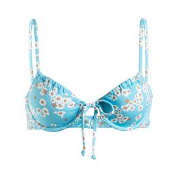 Roxy Damen Bade-Shirt "Printed Beach Classics", blau, Gr. XS, 87% Nylon, 13% Elasthan, Bikini-Oberteile