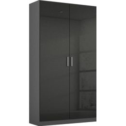 Dreht&uuml;renschrank Rauch, B:91cm H:210cm T:54cm, grau, Holzwerkstoff, Schr&auml;nke, "Kleiderschrank Schrank Garderobe Schlafzimmerschrank CELLE", in 4
