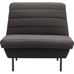 Sessel, B:92cm H:92cm T:103cm, grau, LOOKS by Wolfgang Joop, 100% Polyester, Wohnzimmer, Sessel, "LOOKS IX", Quersteppung, ohne Armlehnen