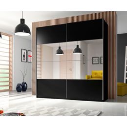 Schwebet&uuml;renschrank Home Affaire, B:200cm H:210cm T:61cm, schwarz, FSC-zertifizierter Holzwerkstoff, Schr&auml;nke, "Beta Schiebet&uuml;renschrank