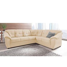 Sit & More Ecksofa SIT & MORE, B:262cm H:90cm T:212cm, beige, PRIMABELLE-Microfaser (100% Polyester);SOFTLUX/Struktur (Korpus in Kunstleder, Sitz und R&uuml;cken in