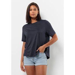 Jack Wolfskin Damen T-Shirt "TRAVEL T W", blau, Gr. S, OBERSTOFF: 95% POLYESTER, 5% ELASTHAN, Shirts