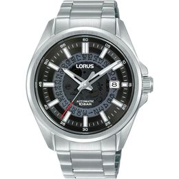 Lorus Herren Automatikuhr, silber, Armbanduhren, Armbanduhr, Herrenuhr, Datum, Edelstahlarmband