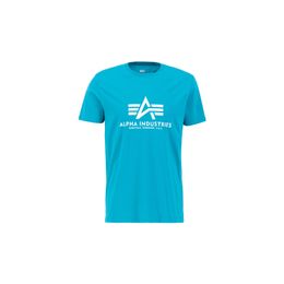 Herren T-Shirt "Basic T-Shirt BL", blau, Gr. M, Alpha Industries, Obermaterial: 100% Baumwolle, Shirts