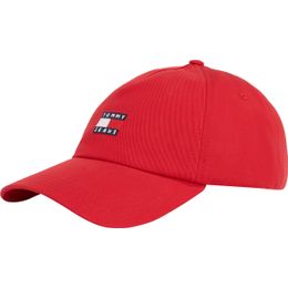 Baseball Cap Tommy Jeans "TJM HERITAGE CORE CAP", Herren, sapphire rot, Web, Baumwolle, unifarben, Caps, UNISEX Klemmverschluss, gro&szlig;e Logostickerei