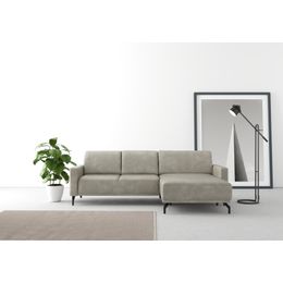 Sit & More Ecksofa SIT & MORE, B:251cm H:84cm T:163cm, grau, Wohnzimmer, Sofas, "Bailando L-Form", wahlweise mit Kopfteilverstellung und Vorziehsitz, motorisch