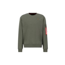 Herren Sweater "3D SL Sweatshirt", gr&uuml;n, Gr. XXXL, Alpha Industries, Obermaterial: 80% Baumwolle, 20% Polyester, Sweatshirts