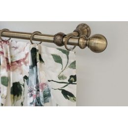 Gardinenstange Garesa, L:100cm &Oslash;:20mm, gold, Metall, Wohnzimmer, Gardinenstangen, "ANDREA", Vorhanggarnitur, verl&auml;ngerbar, Endknopf Kugel lang, mit