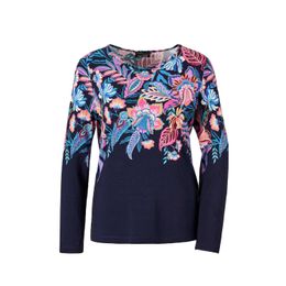 GOLDNER Damen Print-Shirt "Druckshirt in kraftvollen Farben", blau, Gr. 38, Obermaterial: 96% Viskose CV. 4% Elasthan EL., Shirts, Ohne