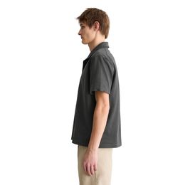 Marc O'Polo Herren Kurzarmhemd "aus schwerem Bio-Baumwoll-Jersey"broken graphite, Gr. S, MARC O'POLO DENIM, unifarben, Obermaterial: 100% Baumwolle, Hemden