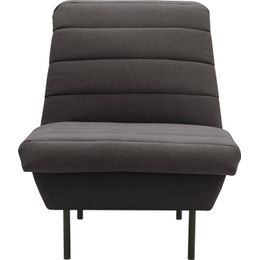 Sessel, B:72cm H:92cm T:103cm, grau, LOOKS by Wolfgang Joop, 100% Polyester, Wohnzimmer, Sessel, "LOOKS IX", Quersteppung, ohne Armlehnen