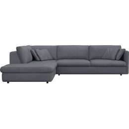 Ecksofa FLEXLUX, B:328cm H:84cm T:272cm, blau, 62% Polyester/14% Cotton/7% Linen, Wohnzimmer, Sofas, "Lovane, elegant und zeitlos, bequem, L-Form",